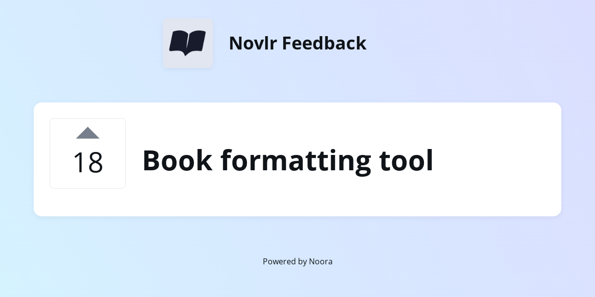 Book formatting tool | Features | Novlr