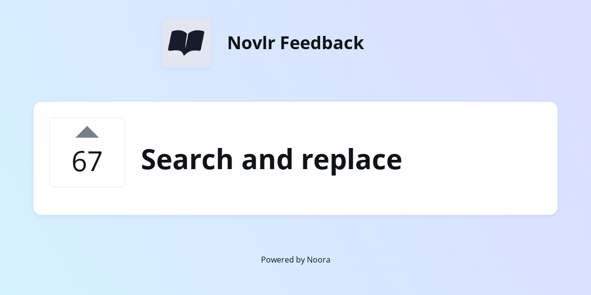 Search and replace | Features | Novlr